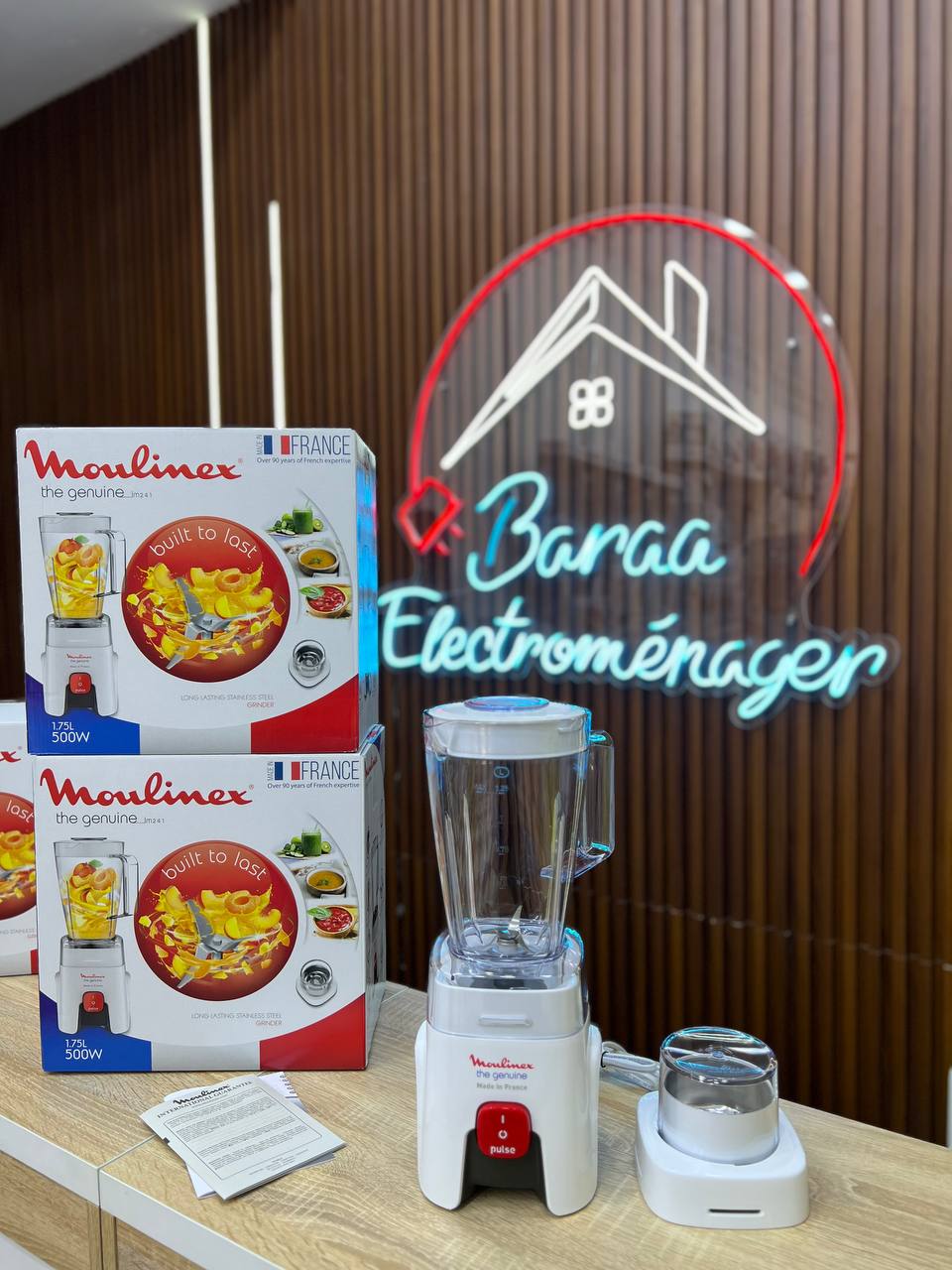 Blender Genuine 500W 1.5L Avec Moulin à Café et Epices MOULINEX LM241B